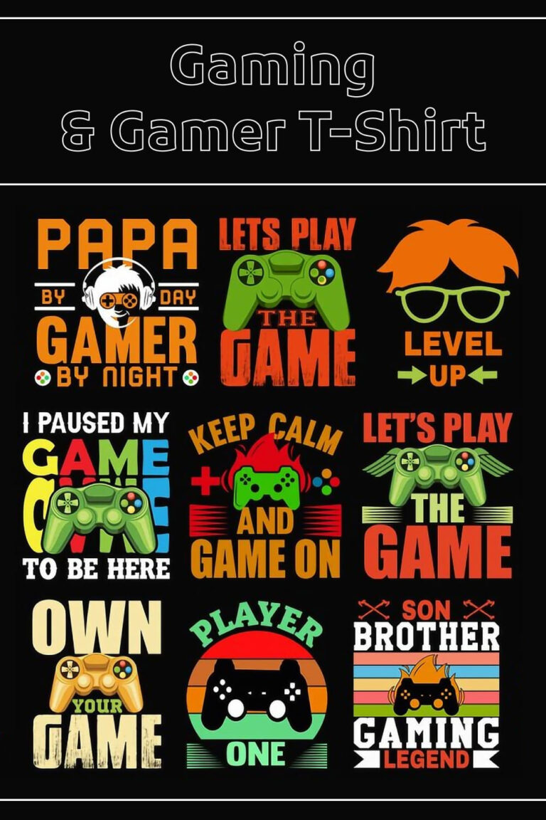 Gaming & Gamer T-shirt Design Bundle – MasterBundles