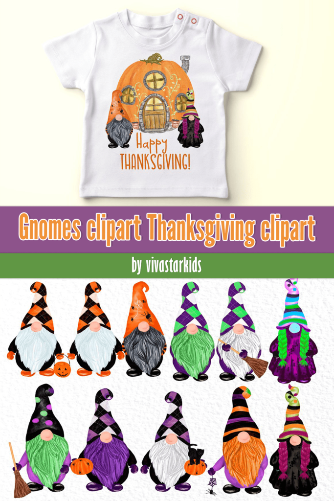 Gnomes Clipart Thanksgiving Clipart – MasterBundles