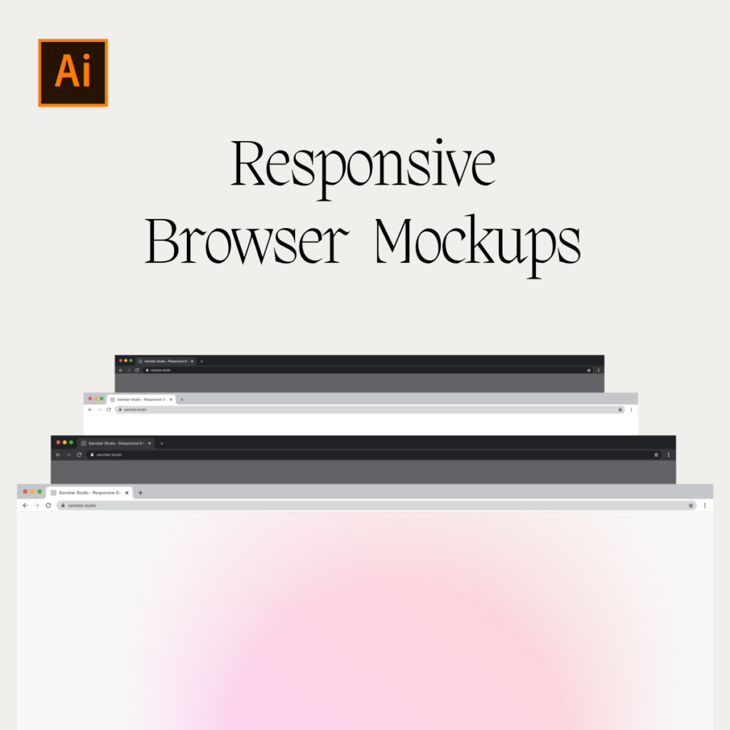 Responsive Vector Browser Mockups - MasterBundles