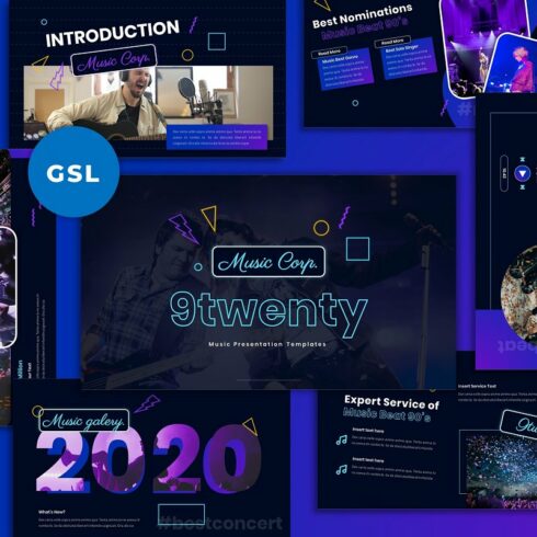 9Twenty - Music Google Slide | Master Bundles