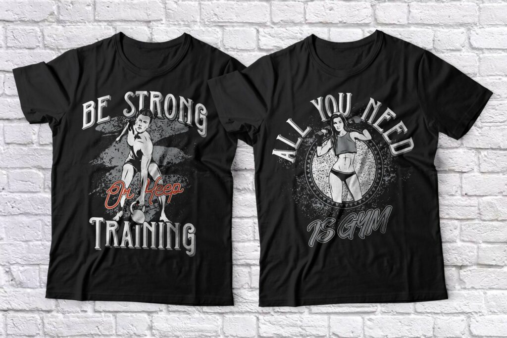 12 Gym T-Shirt Designs – MasterBundles
