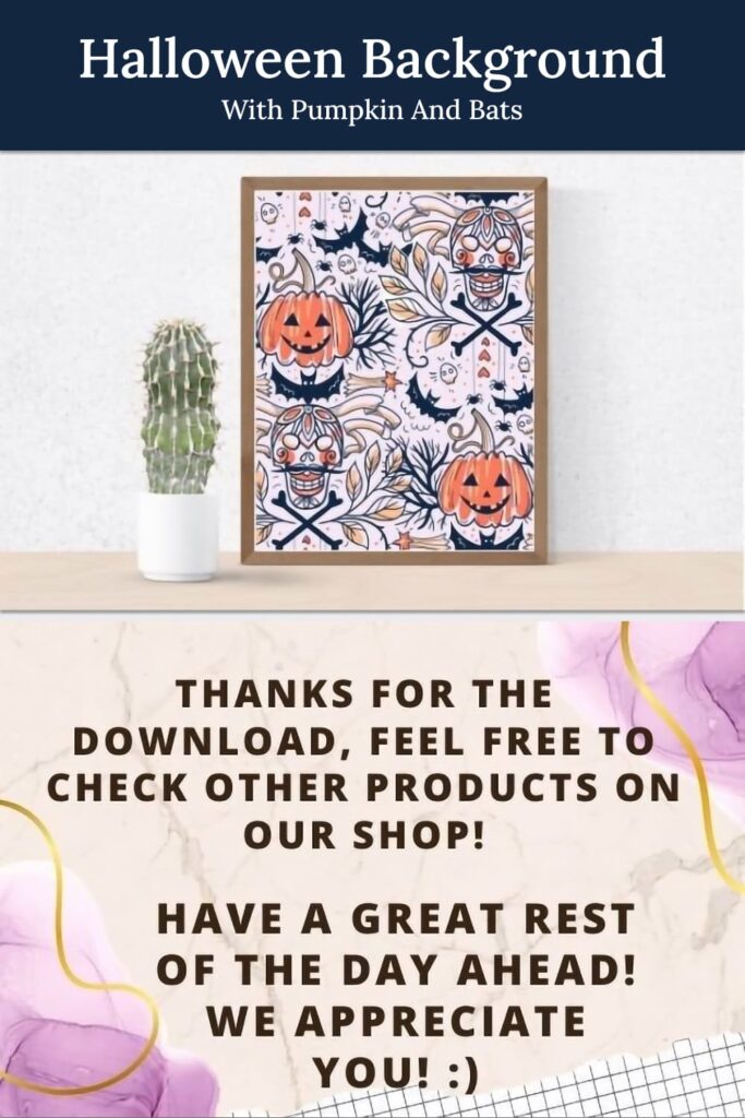 Halloween Background With Pumpkin, Bats – MasterBundles