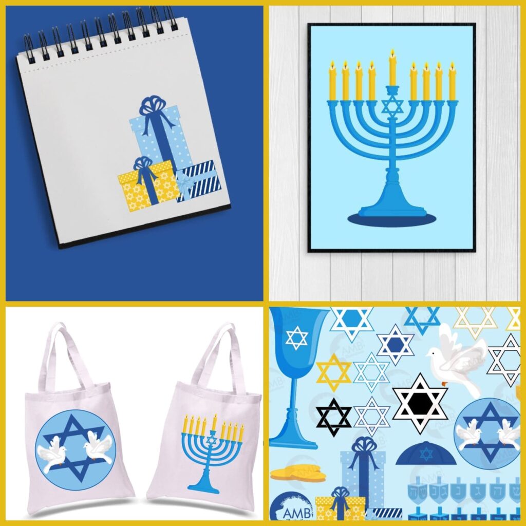 Hanukkah Clipart, Grahics, Illustrations AMB-1535 – MasterBundles