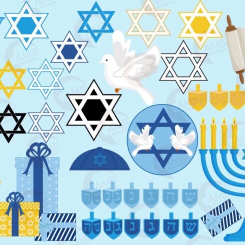 Hanukkah Clipart, Grahics, Illustrations AMB-1535 | Master Bundles
