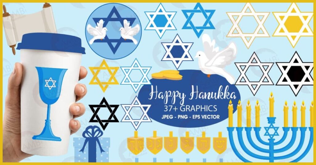 Hanukkah Clipart, Grahics, Illustrations AMB-1535 – MasterBundles