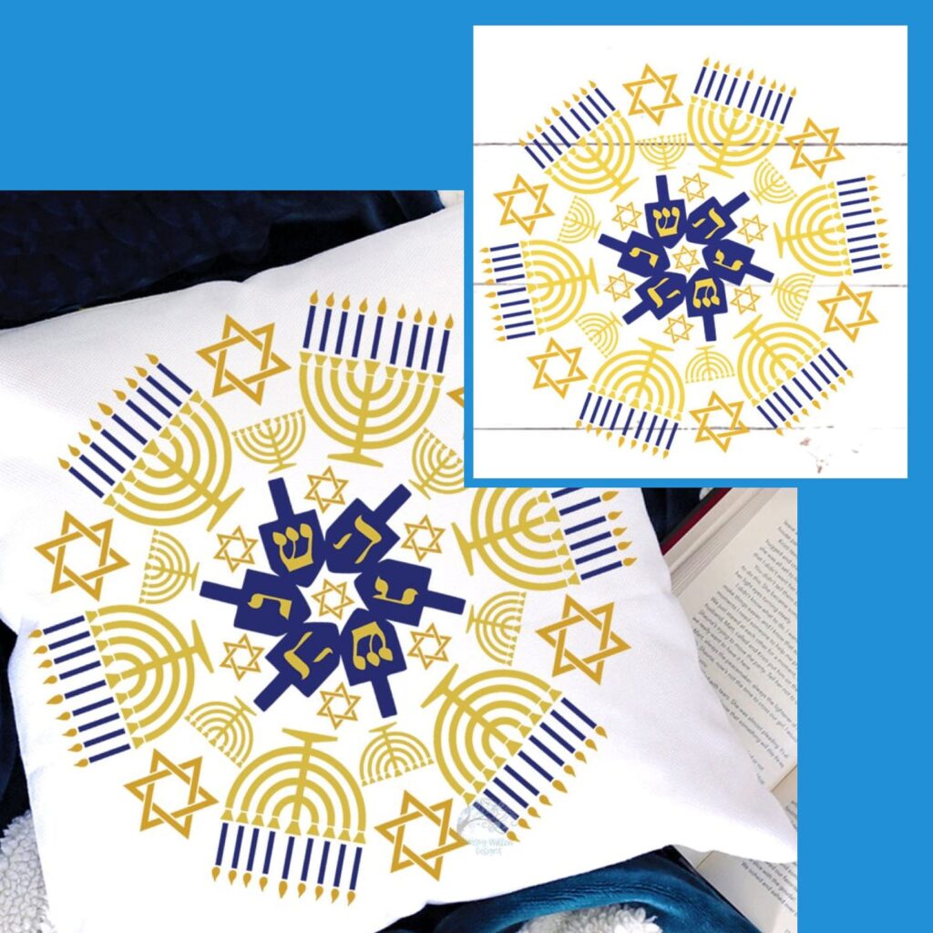 Hanukkah Mandala SVG | Round Menorah Sign Cut File – MasterBundles