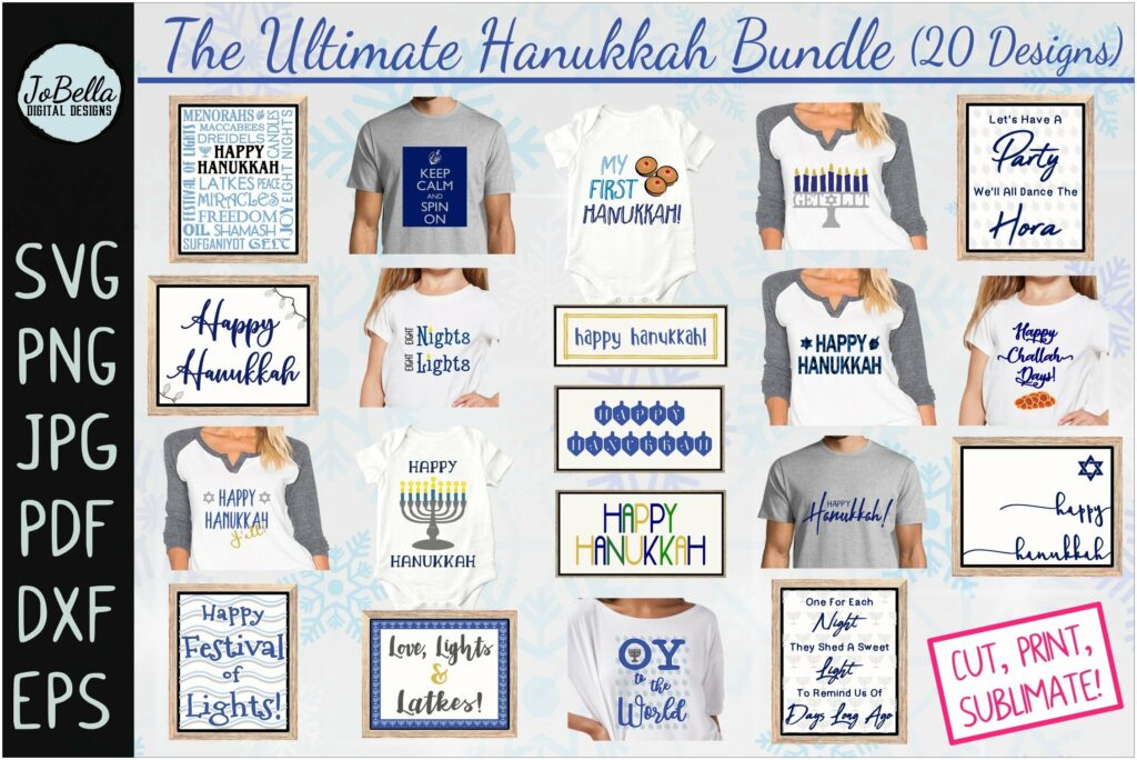 Hanukkah SVG Bundle I 20 Designs – MasterBundles