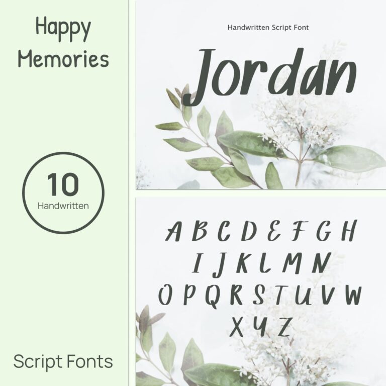 Happy Memories – 10 Handwritten Script Fonts – MasterBundles