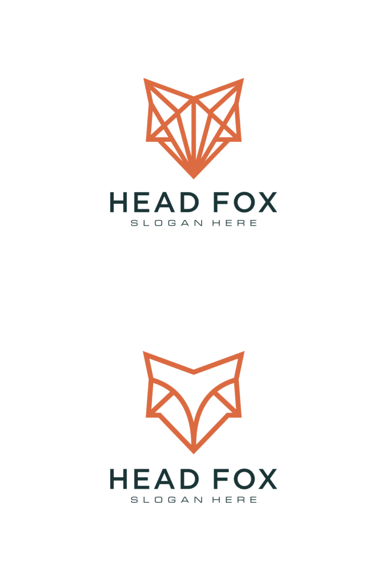 head fox logo vector line style - MasterBundles