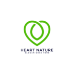 heart nature logo design vector - MasterBundles