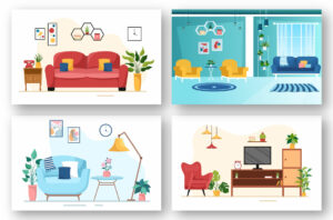 10 Home Decor Living Room Illustration - MasterBundles