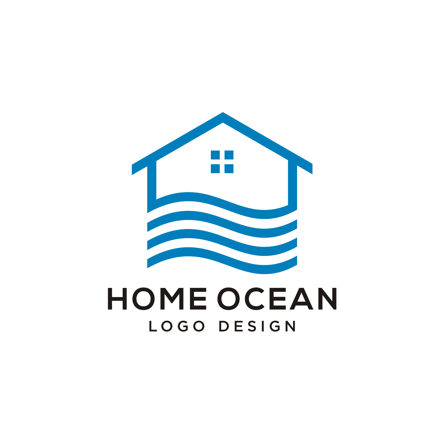 home ocean logo vector design - MasterBundles