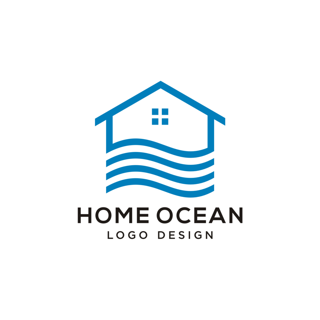 home ocean logo vector design - MasterBundles