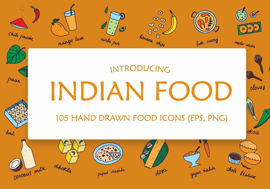 Indian Food Icons – MasterBundles