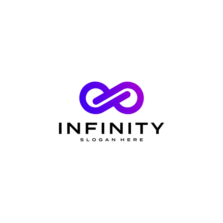 Infinity tech logo with line art style and business card design ...