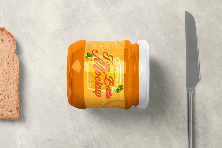 Jam Bottle Mockups – MasterBundles