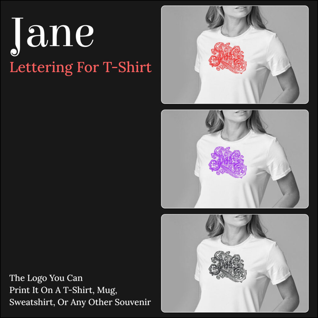 Jane Lettering for T-shirt – MasterBundles