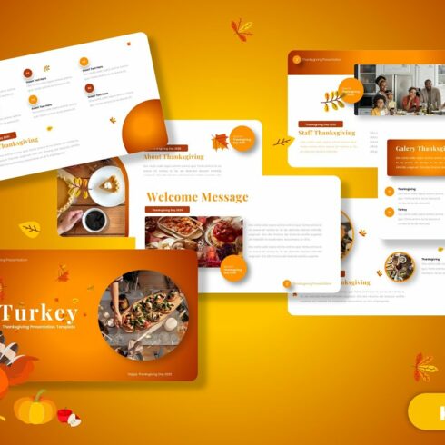 Turkey - Happy Thanksgiving Keynote Template | MasterBundles