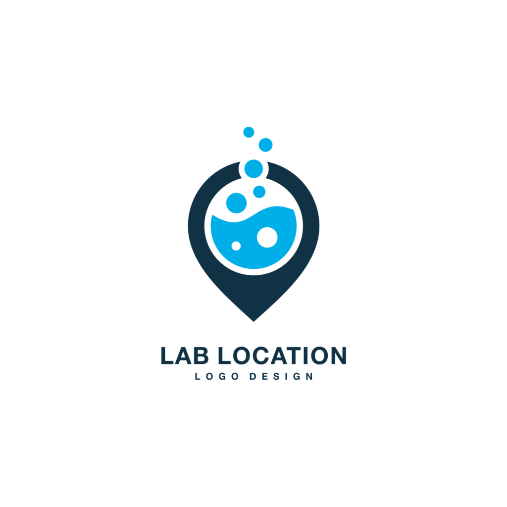 lab location logo vector design - MasterBundles