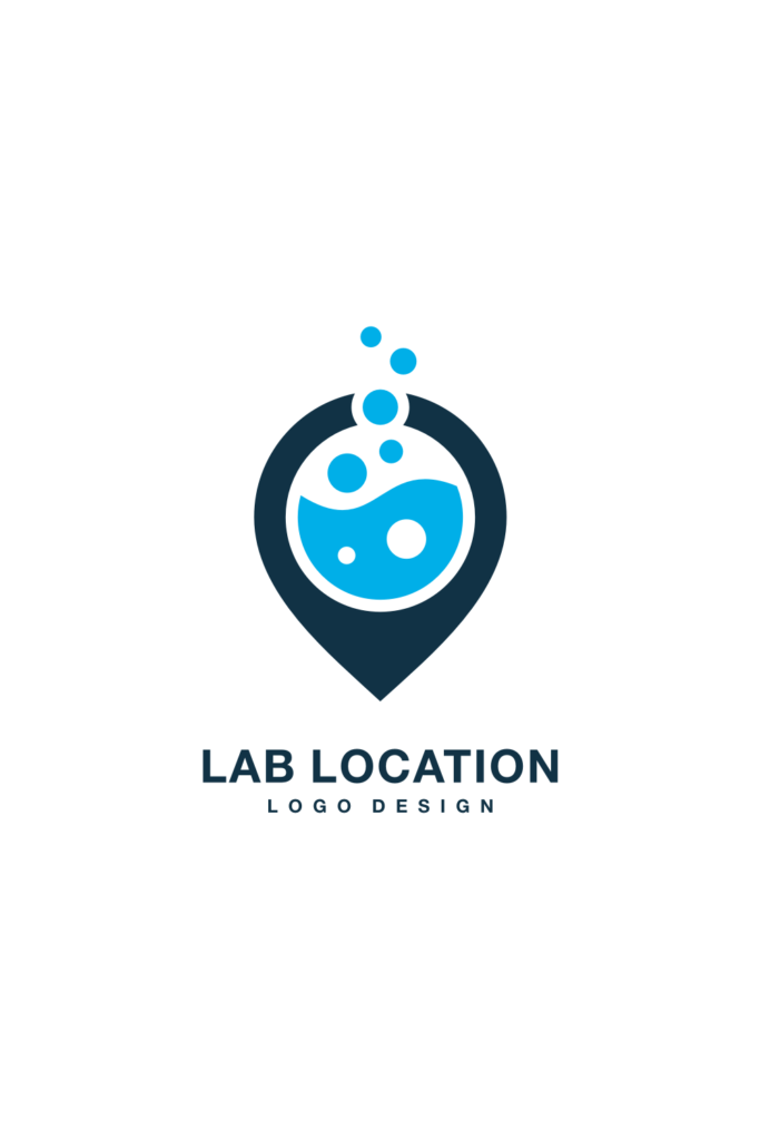 lab location logo vector design - MasterBundles
