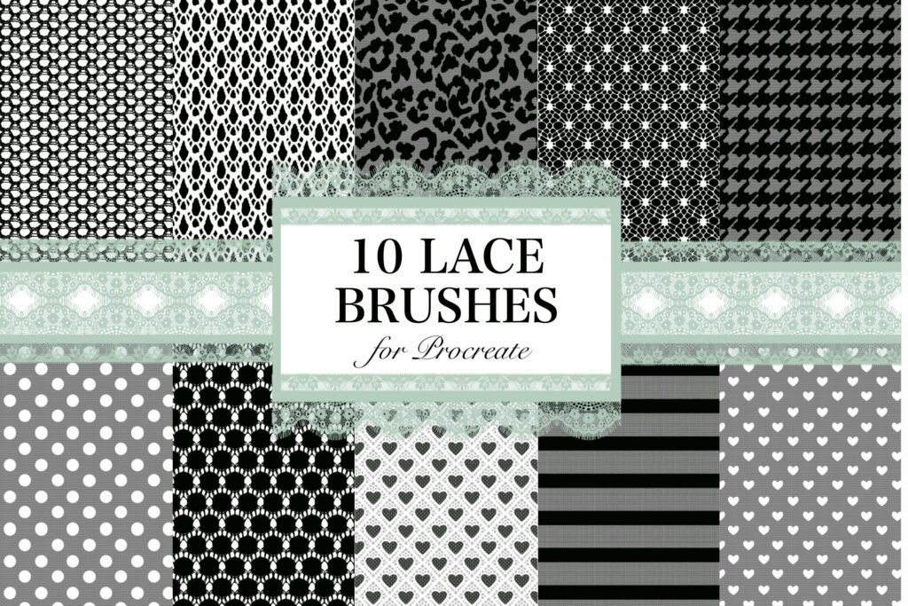 Lace Brushes For Procreate, Seamless Lace Brushes For IPad – MasterBundles