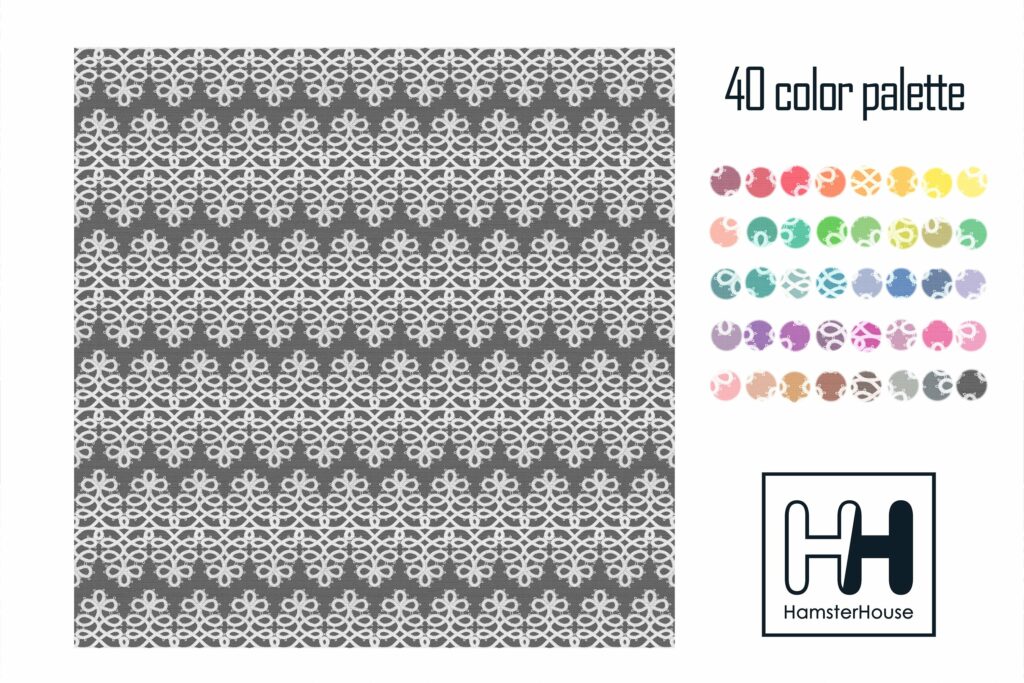 Lace Pattern Digital Paper Pack, 40 Colors – MasterBundles