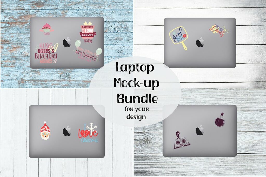 Laptop Mockups For Your Stickers – MasterBundles