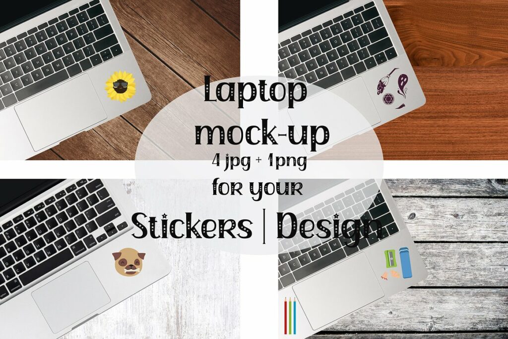 Laptop Mockups For Your Stickers – MasterBundles