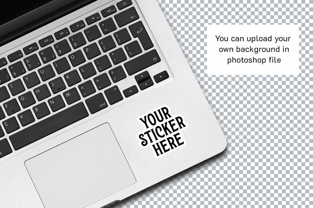 Laptop Sticker Mockup | 1 Psd File – MasterBundles