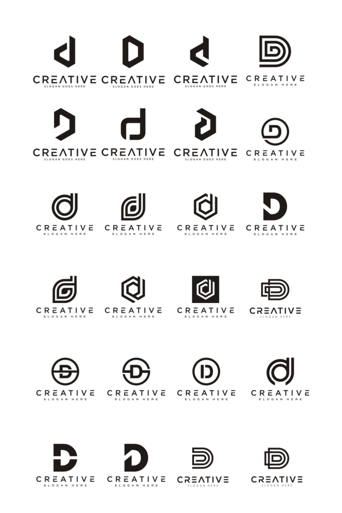 set of initials D logo vector design template - MasterBundles