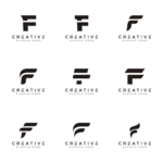 Set of initial letter F logo design template | MasterBundles