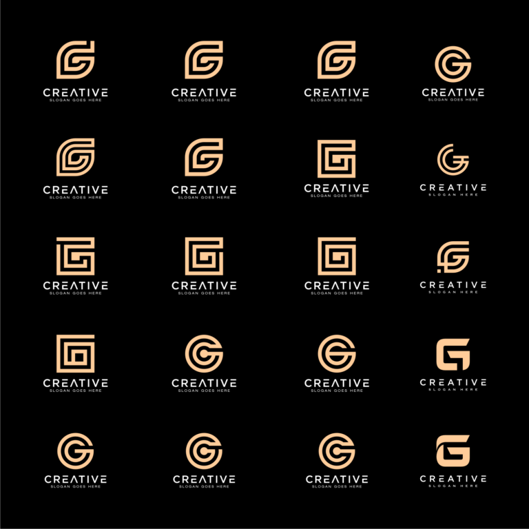 set of initial Letter G Vector Logo Design | MasterBundles