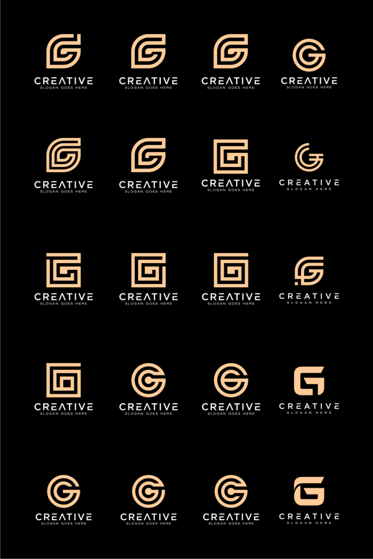set of initial Letter G Vector Logo Design | MasterBundles