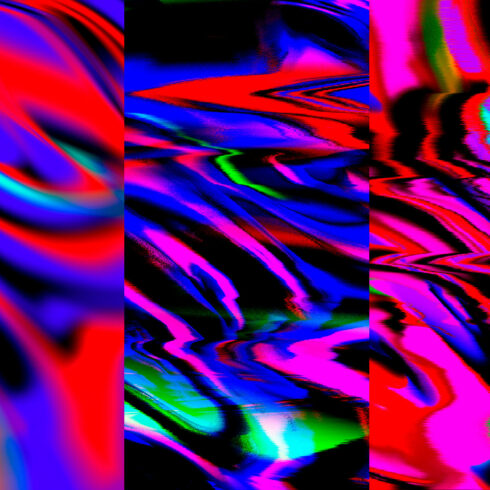 50 Liquid and Glitch Textures - MasterBundles