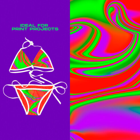 50 Liquid and Glitch Textures - MasterBundles