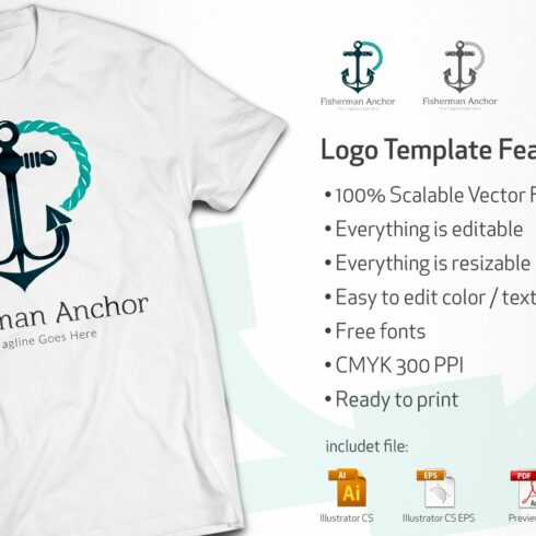 Fisherman Anchor Logo | Master Bundles
