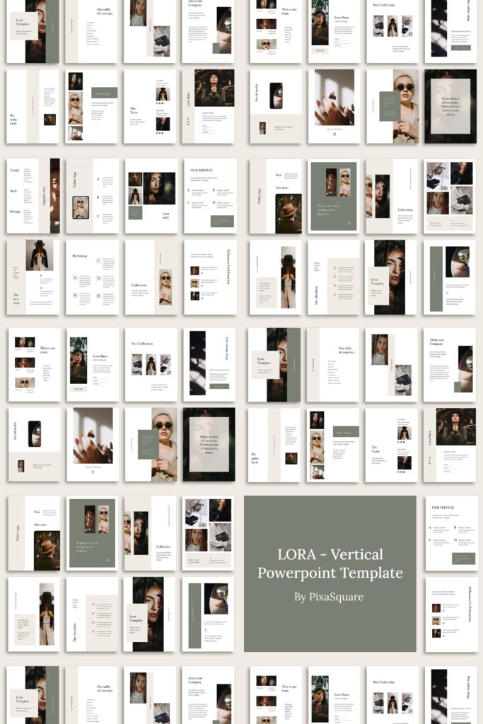 LORA - Vertical Powerpoint Template – MasterBundles