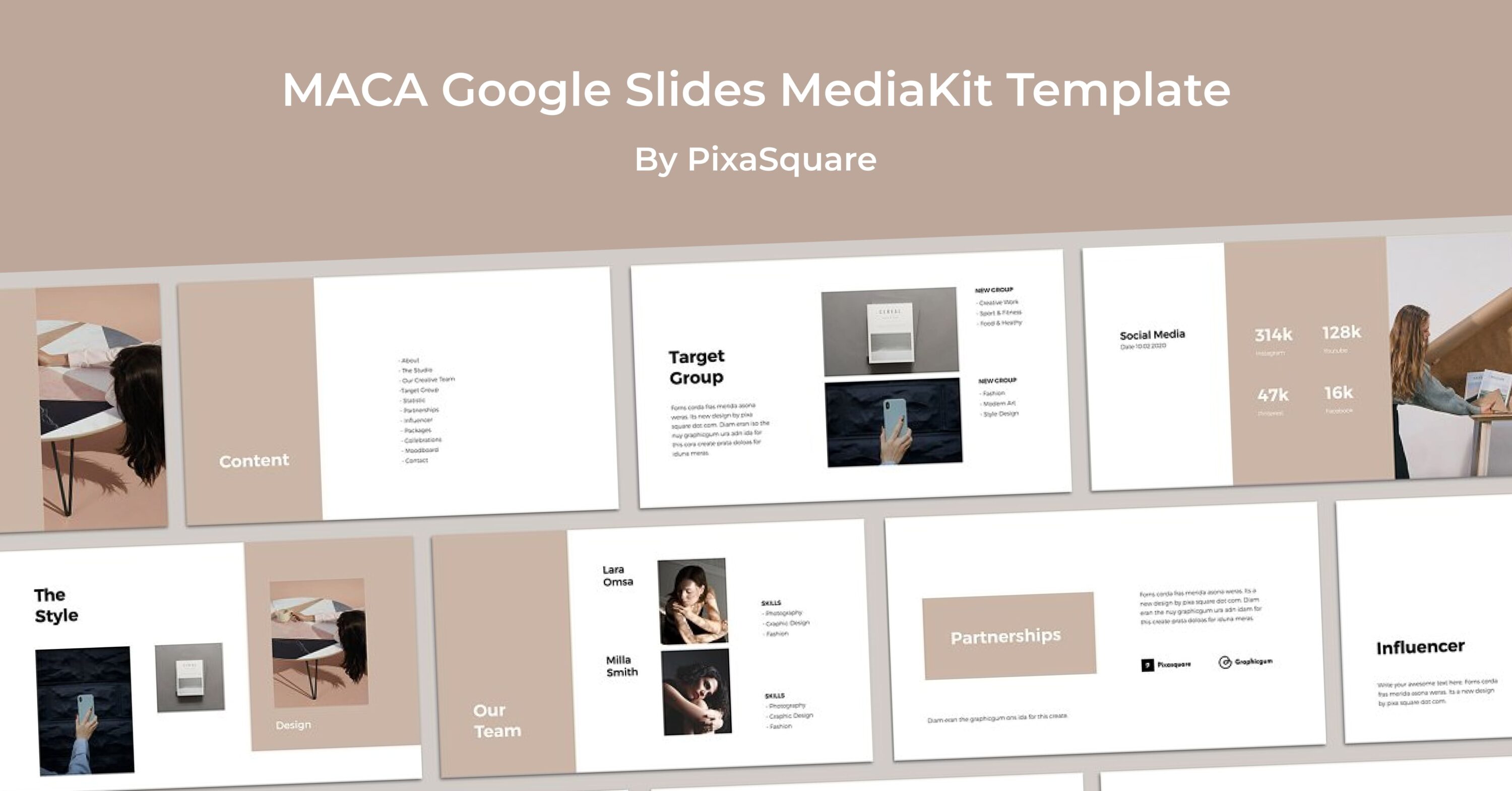 MACA Google Slides MediaKit Template – MasterBundles