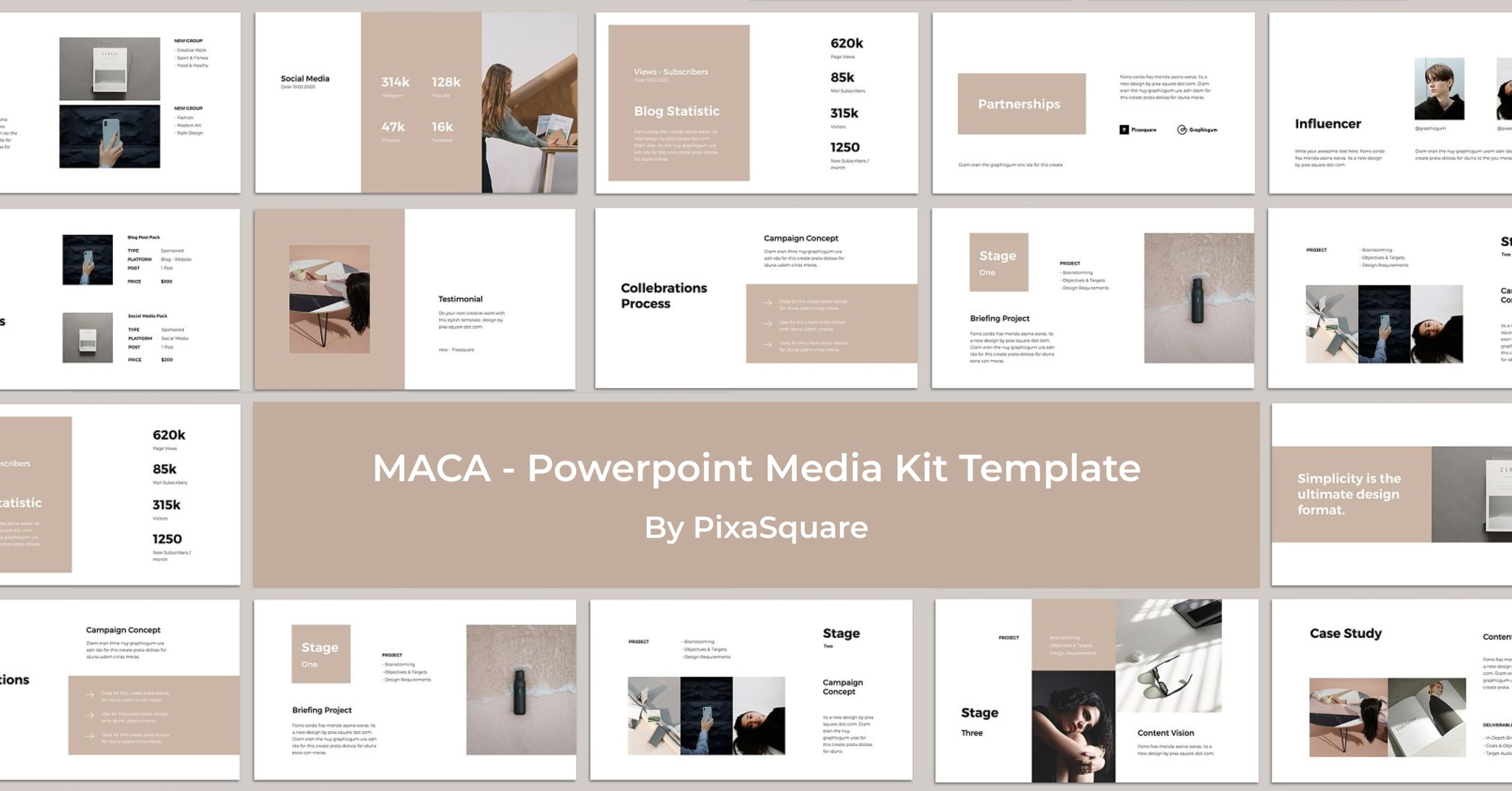 MACA - Powerpoint Media Kit Template – MasterBundles