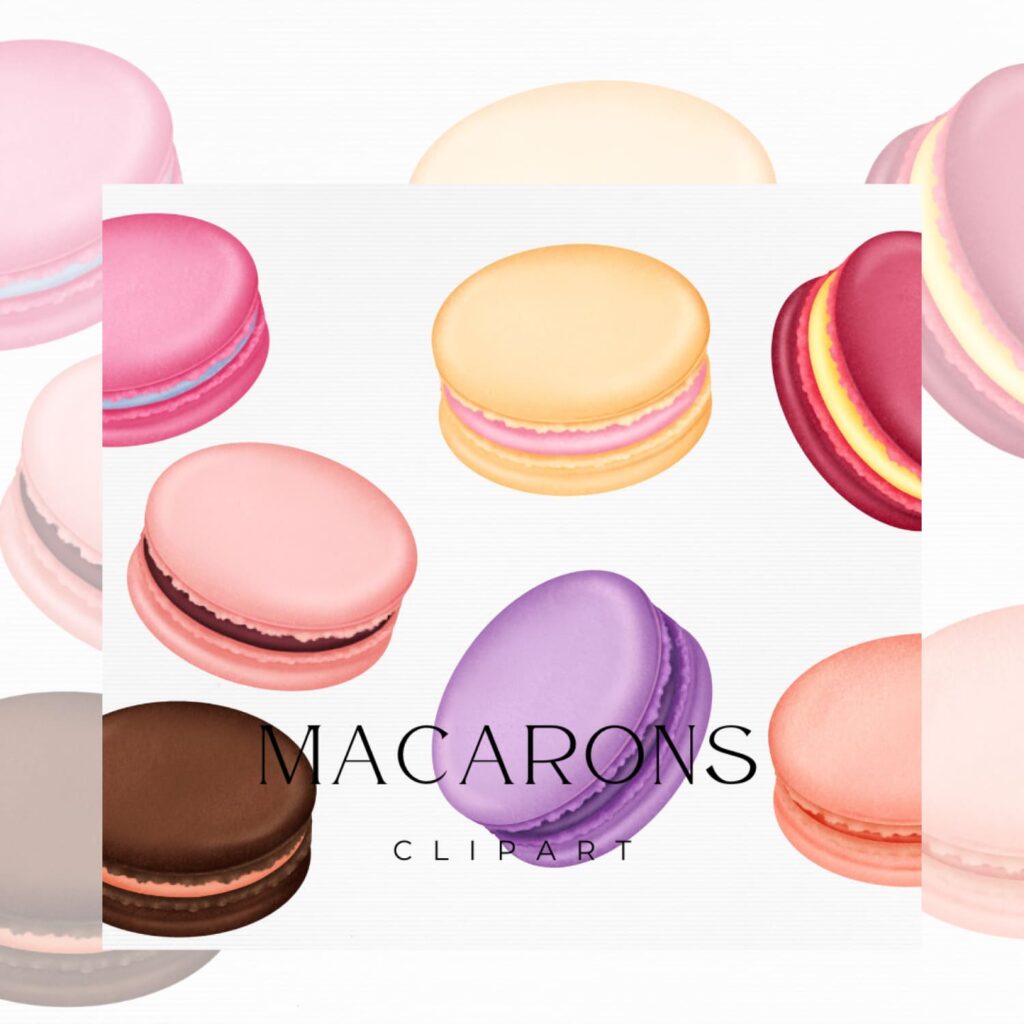Macaron Clipart Macaroni PNG – MasterBundles