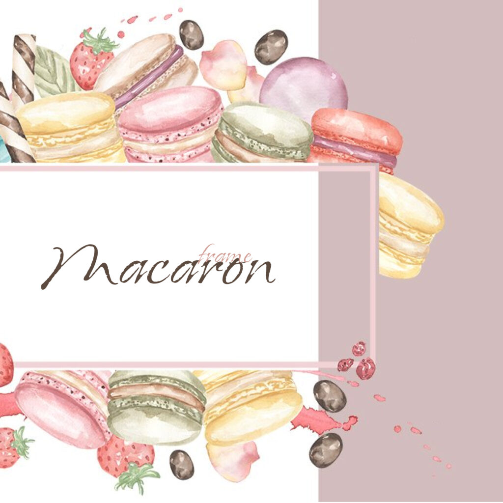 Watercolor Macaron Frame – MasterBundles