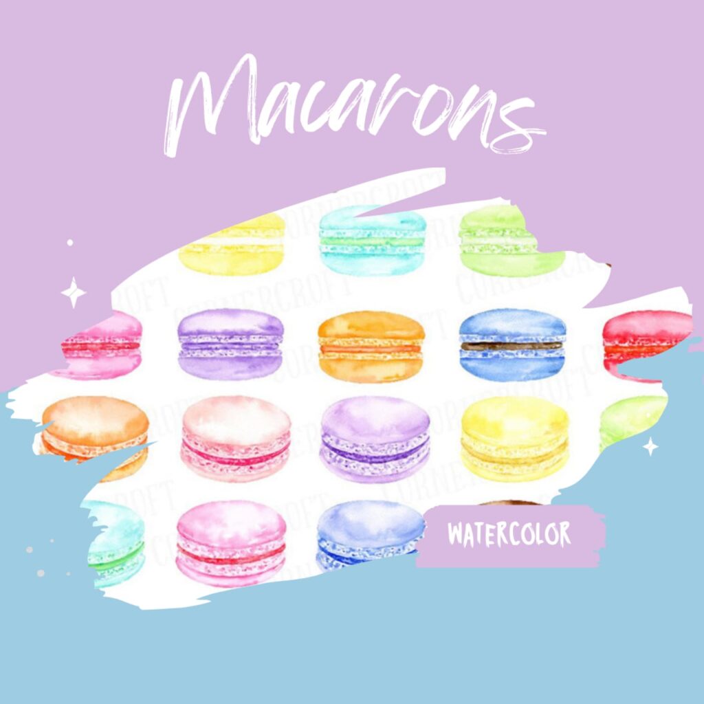 Watercolor Macaron Illustration – MasterBundles