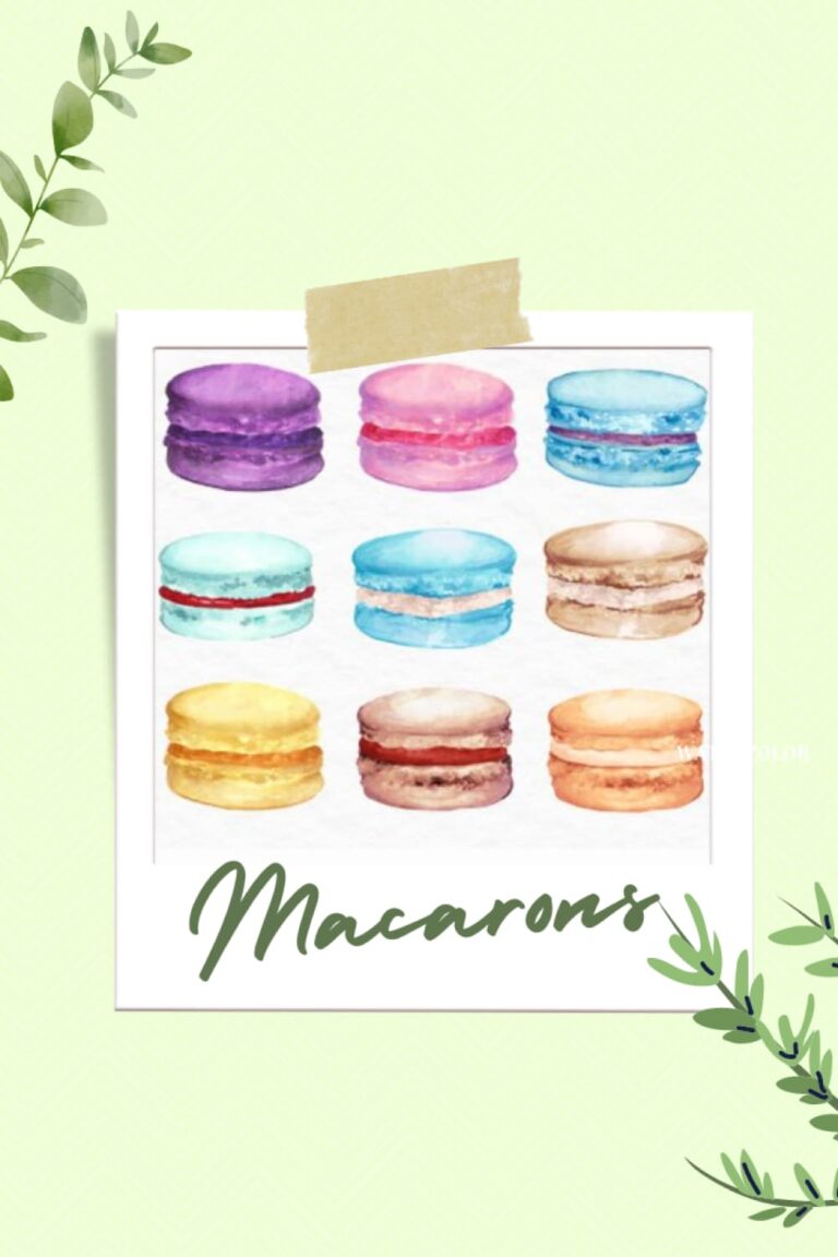 Macarons Watercolor Painting Clipart – MasterBundles