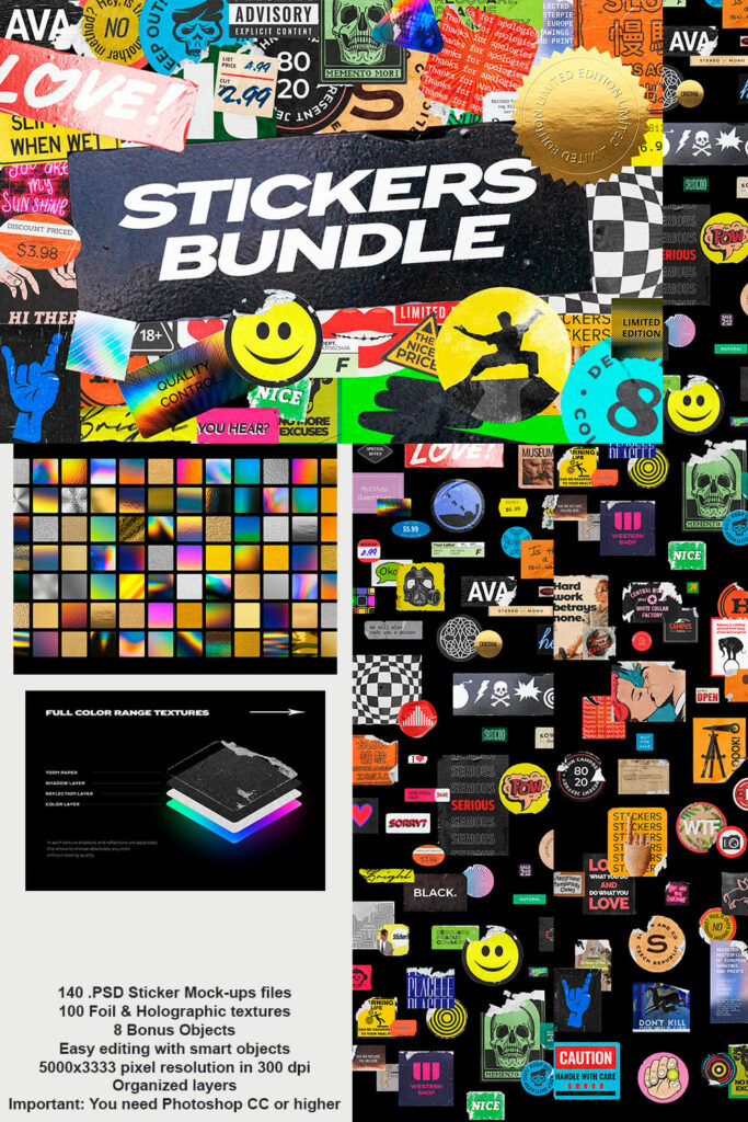 Sticker Mockup Bundle Logo Branding – MasterBundles