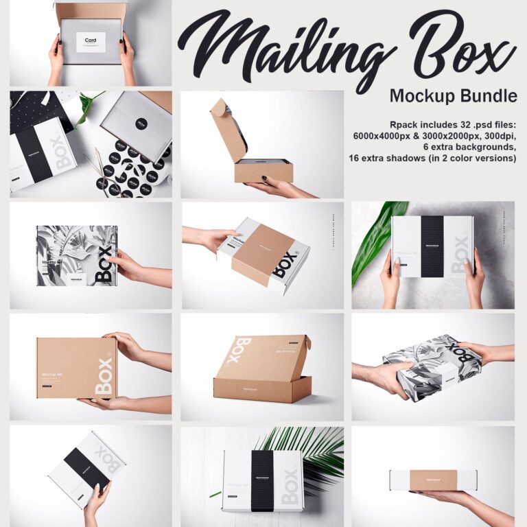 Mailing Box Mockup Bundle – MasterBundles