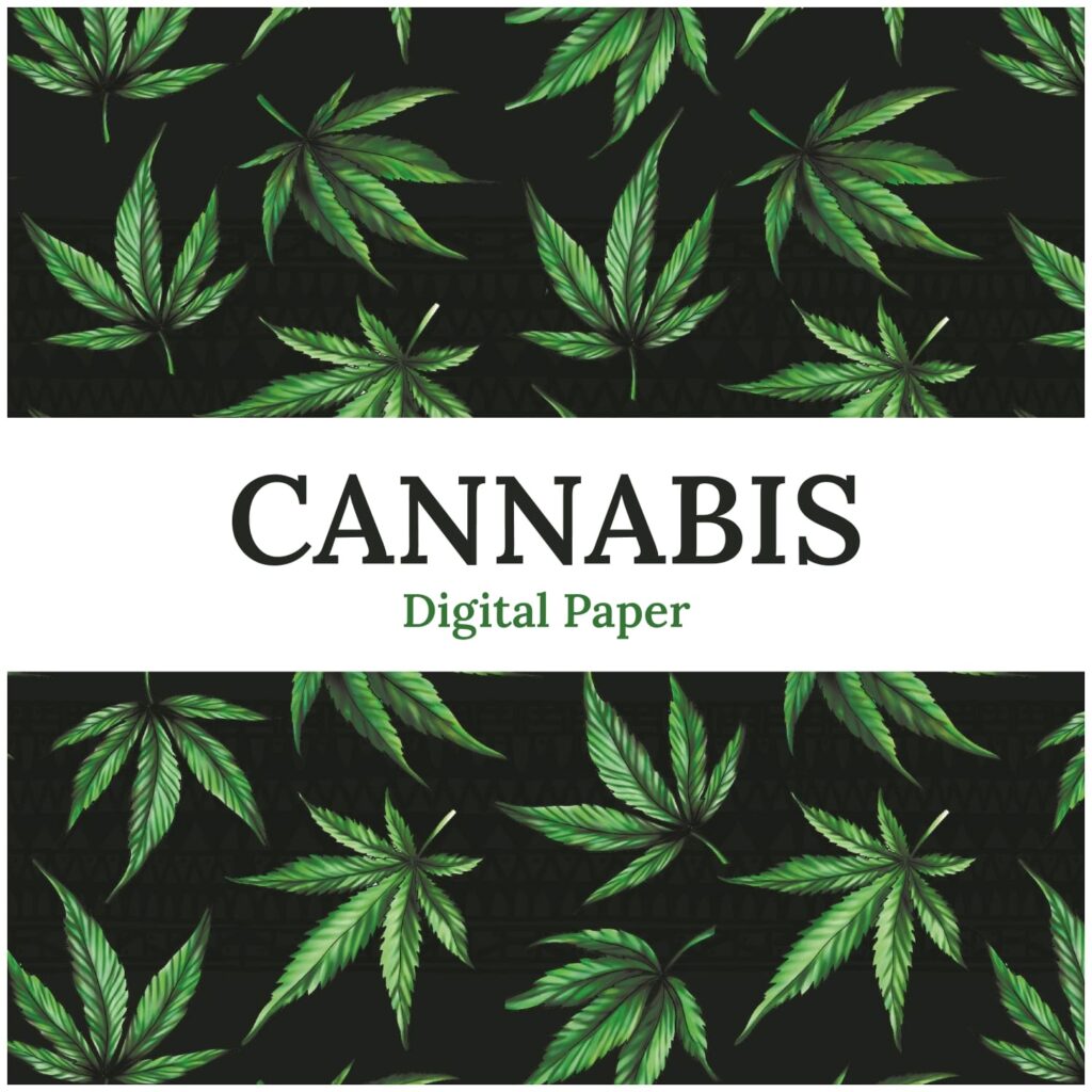 Marijuana Pattern. Cannabis Digital Paper – MasterBundles