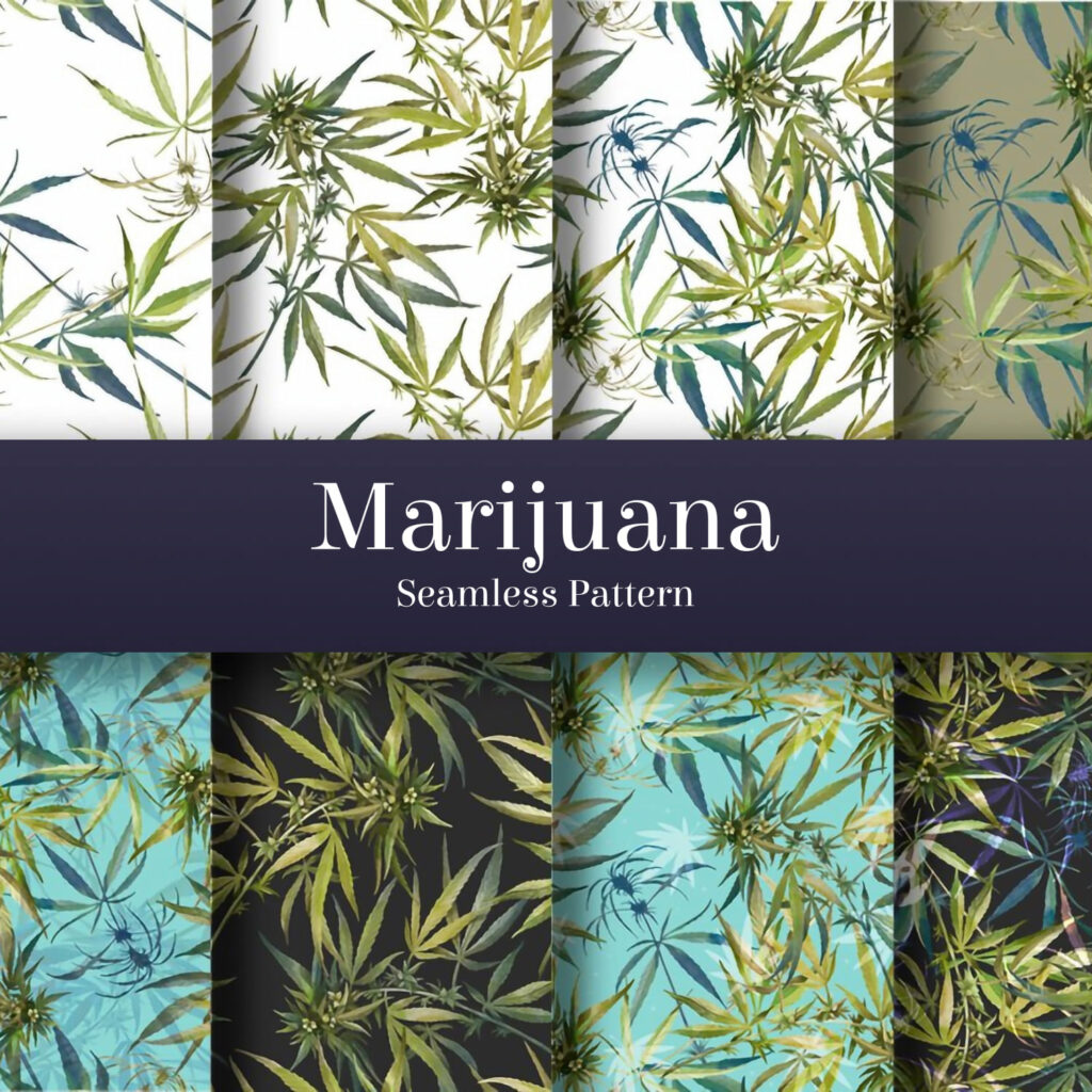 Marijuana Seamless Pattern. Cannabis Seamless Pattern – MasterBundles