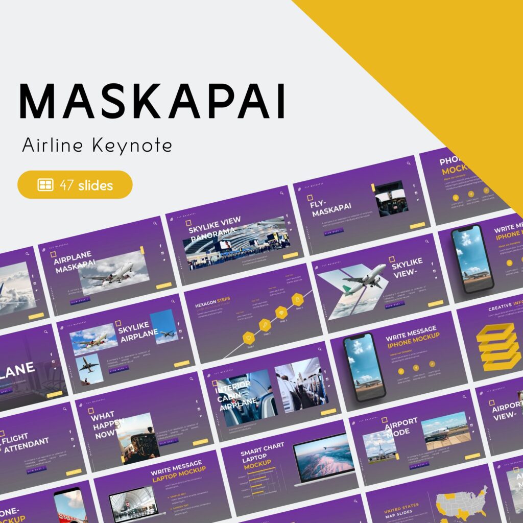 MASKAPAI Airline Keynote Template – MasterBundles