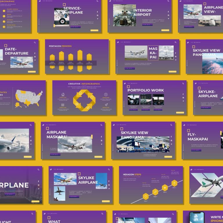 MASKAPAI Airline Keynote Template – MasterBundles