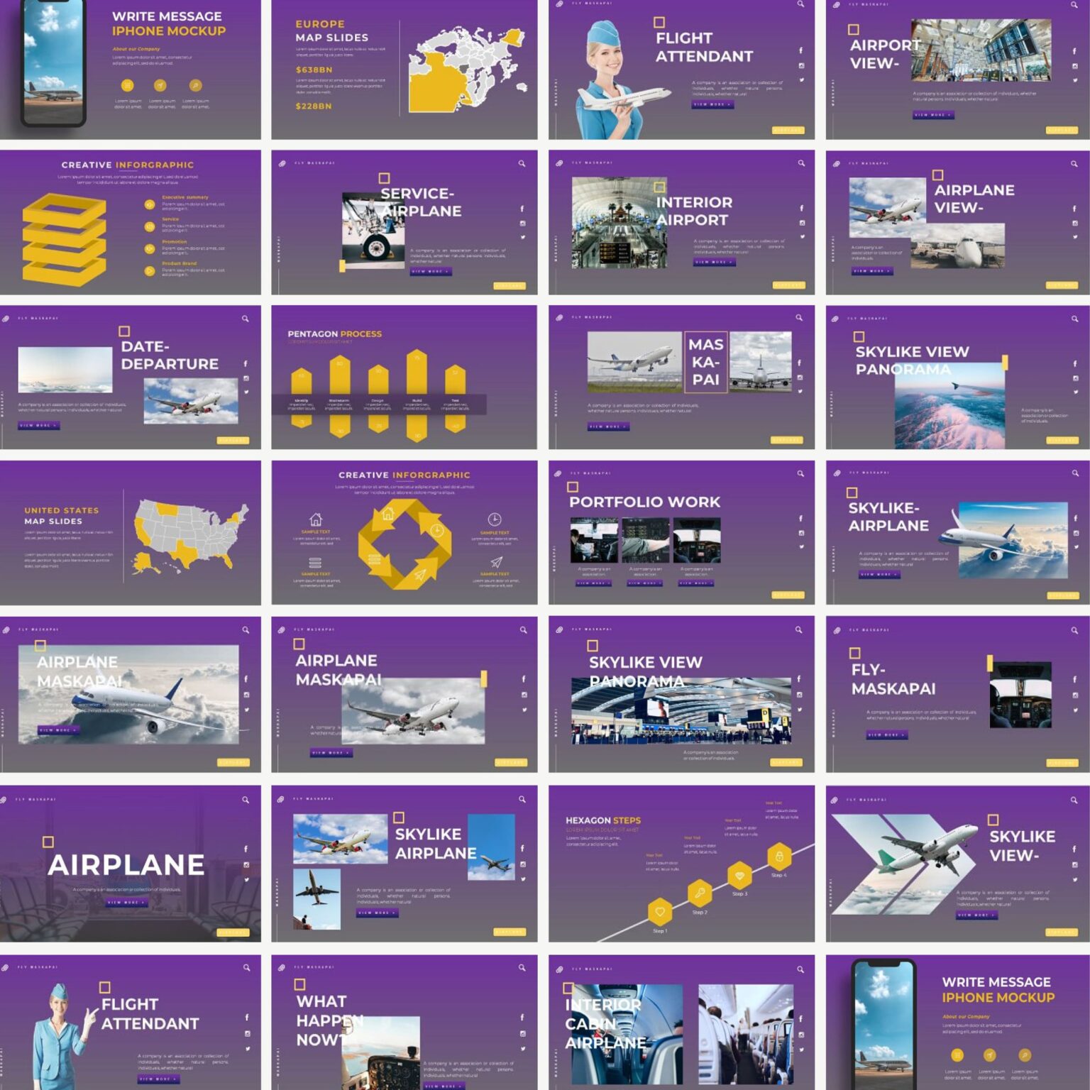 MASKAPAI Airline Powerpoint Template – MasterBundles